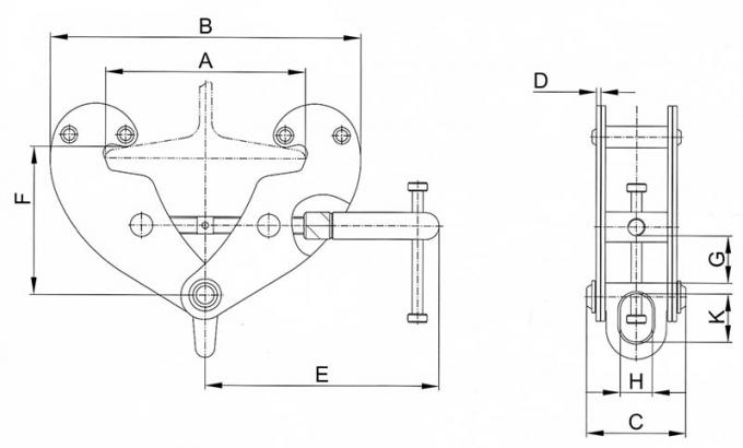 Mechanical Lifting Devices JTBC-B Beam Clamp for Construction and ...