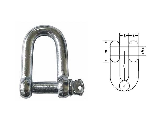 JIS Type Crosby Screw Pin Anchor Shackle With Counter Sunk Head