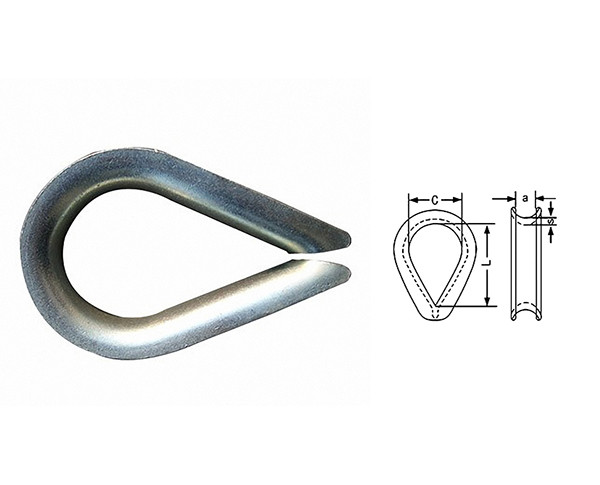 Construction DIN 6899 Heavy Duty Thimble For Steel Cable